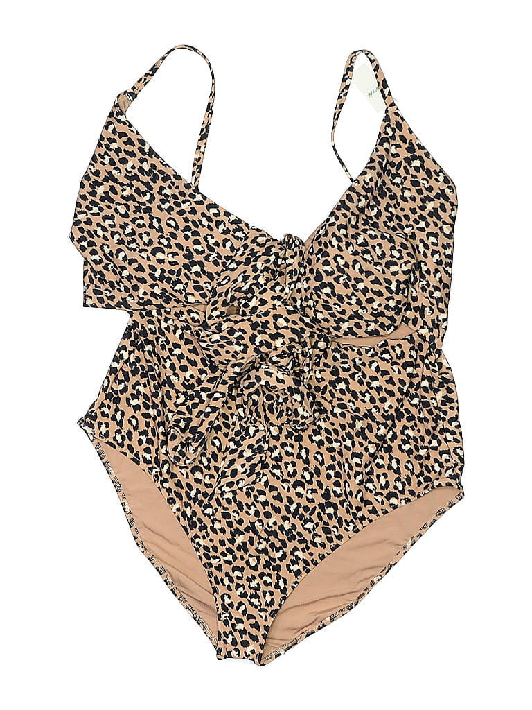 Aerie Animal Print Tan One Piece Swimsuit Size XXL - 47% off | ThredUp