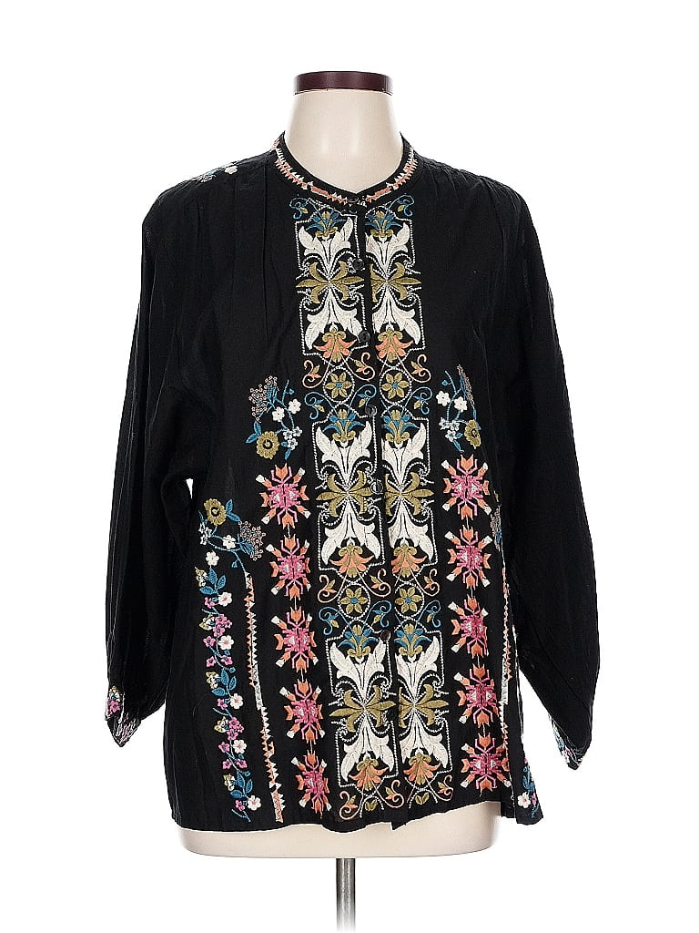 Tolani 100% Cotton Black Kimono Size L - 73% off | ThredUp