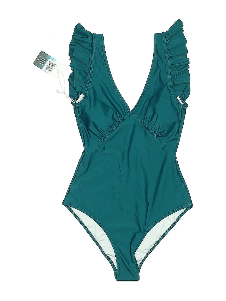 aava Solid Teal One Piece Swimsuit Size S - 72% off | ThredUp