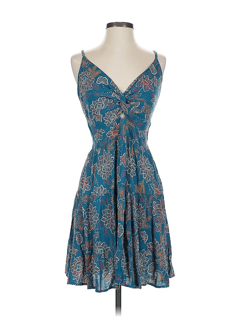 Angie 100% Rayon Paisley Blue Cocktail Dress Size S - 56% off | ThredUp