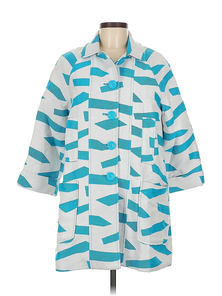Alice + Olivia Blue Raincoat Size M - 79% off | ThredUp