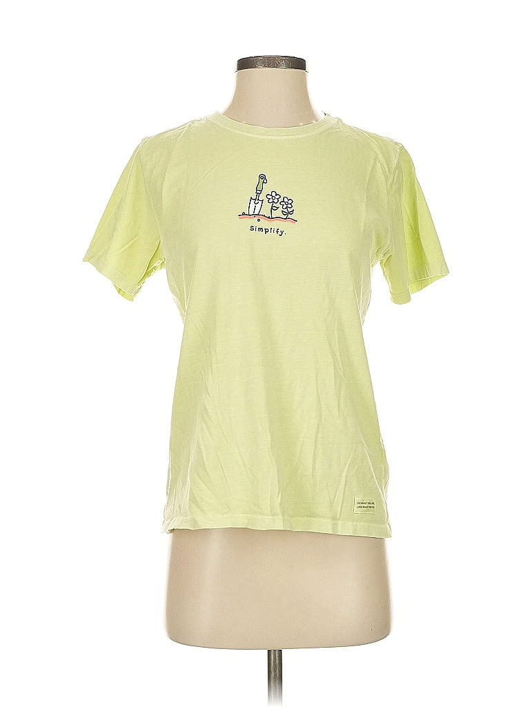 Life Is Good 100% Cotton Yellow Active T-Shirt Size S - 45% off | ThredUp