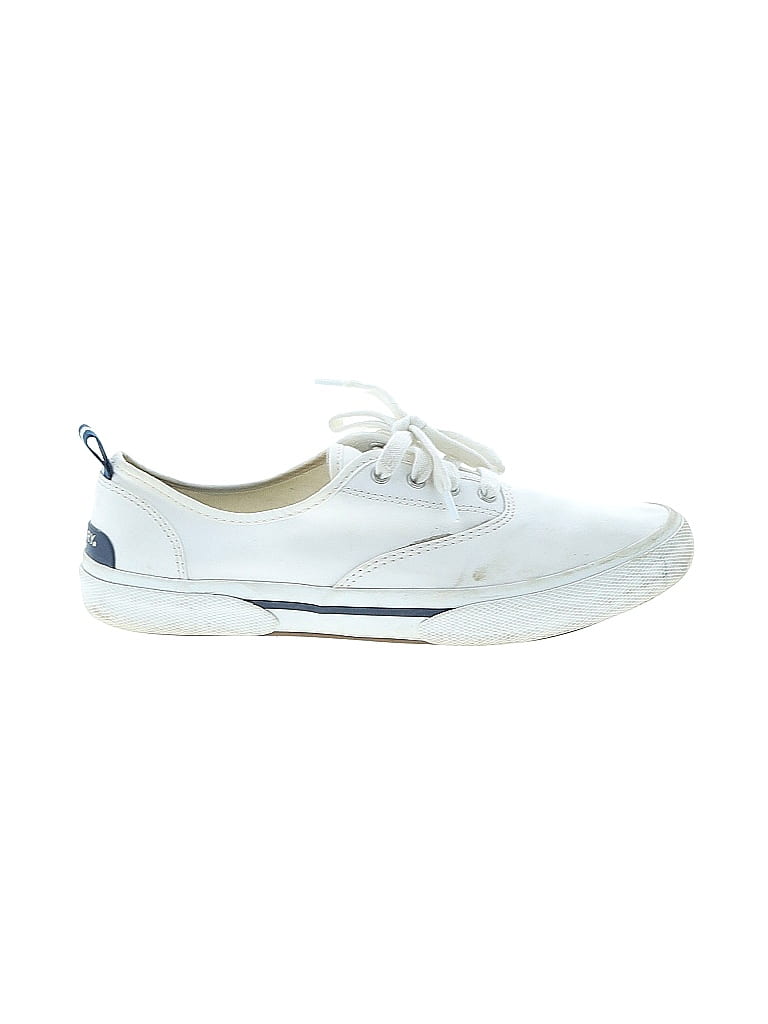 Sperry Top Sider Solid White Sneakers Size 8 1/2 - 63% off | ThredUp