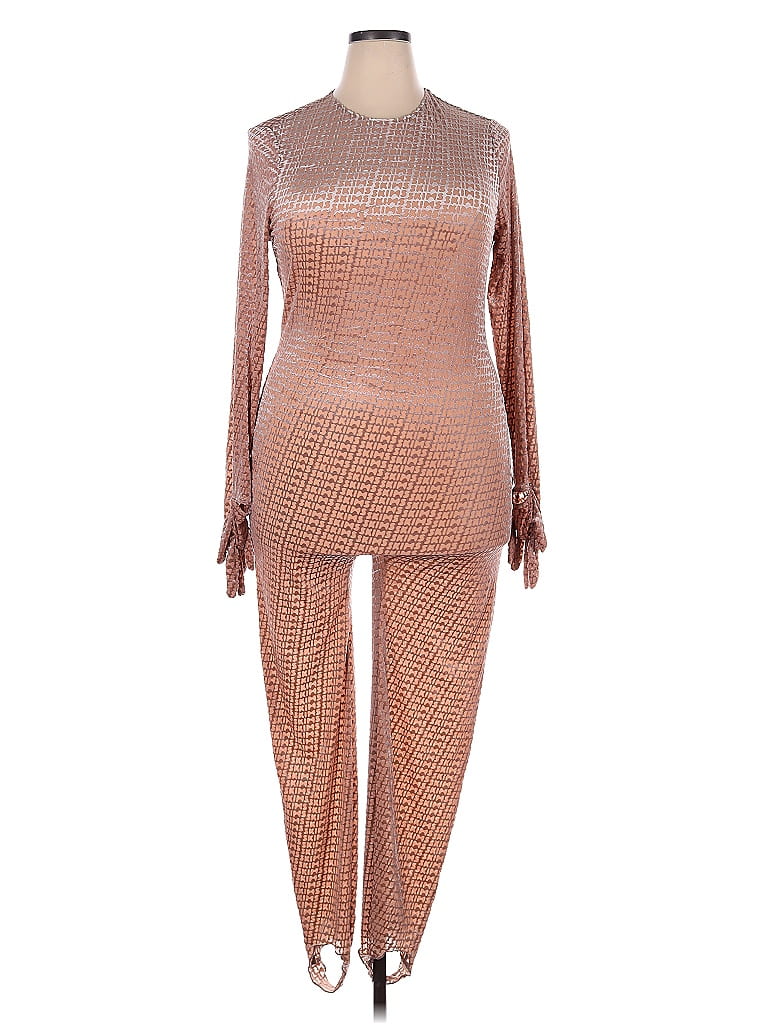 SKIMS Houndstooth Brown Jumpsuit Size 4X - 47% off | ThredUp