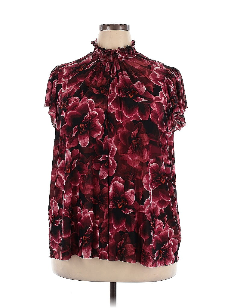 Torrid Burgundy Short Sleeve Blouse Size 2X - 53% off | ThredUp