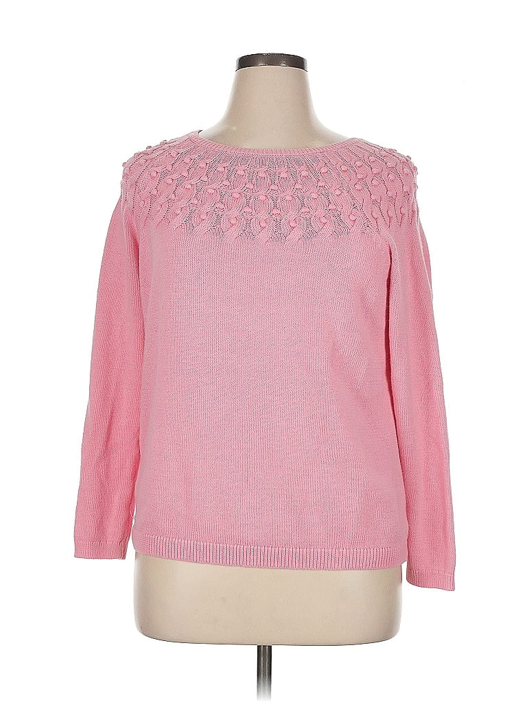 Talbots Outlet 100% Cotton Pink Pullover Sweater Size 1X - 52% off ...