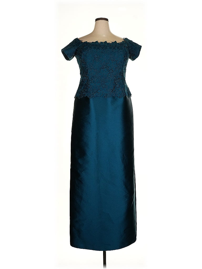Rickie Freeman for Teri Jon Suits Blue Teal Cocktail Dress Size 18 - 20 ...