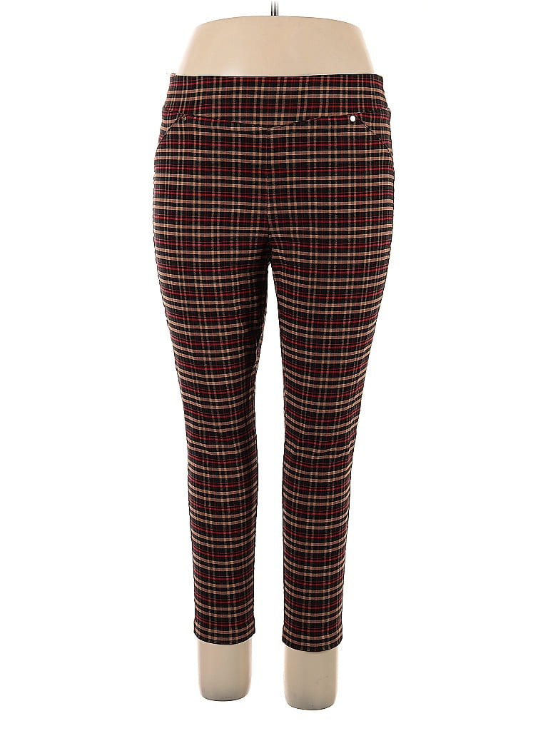 Carole Wren Plaid Brown Casual Pants Size 16 - 58% off | ThredUp