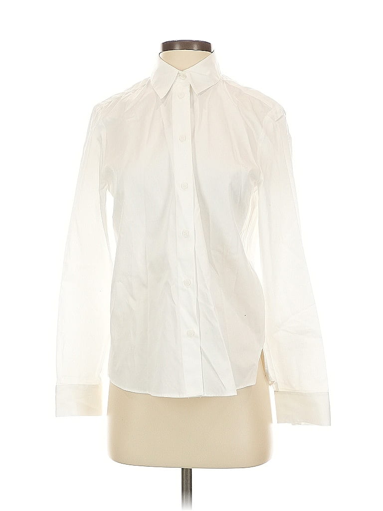 Zara 100% Cotton Ivory Long Sleeve Blouse Size S - 54% off | ThredUp