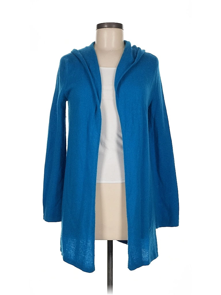 Christopher Fischer 100% Cashmere Blue Cashmere Cardigan Size M - 80% ...
