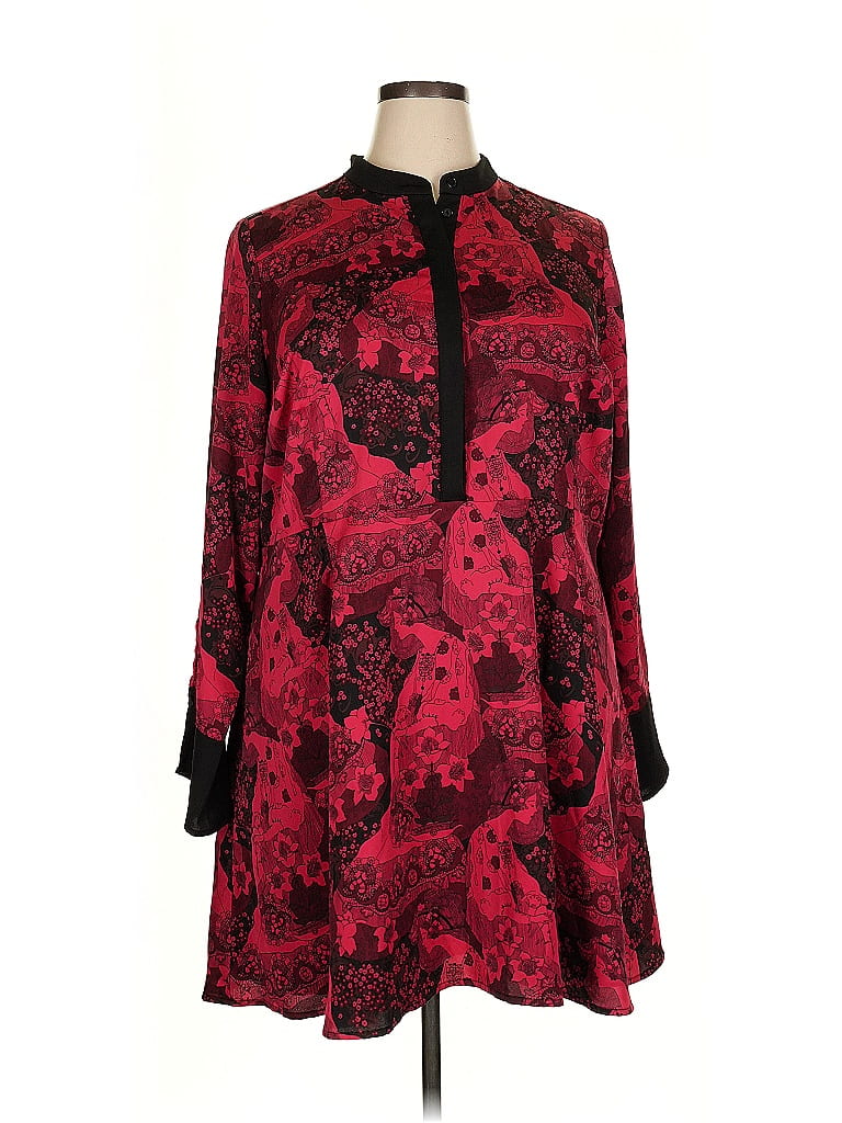 ModCloth Burgundy Long Sleeve Blouse Size 18 - 53% off | ThredUp