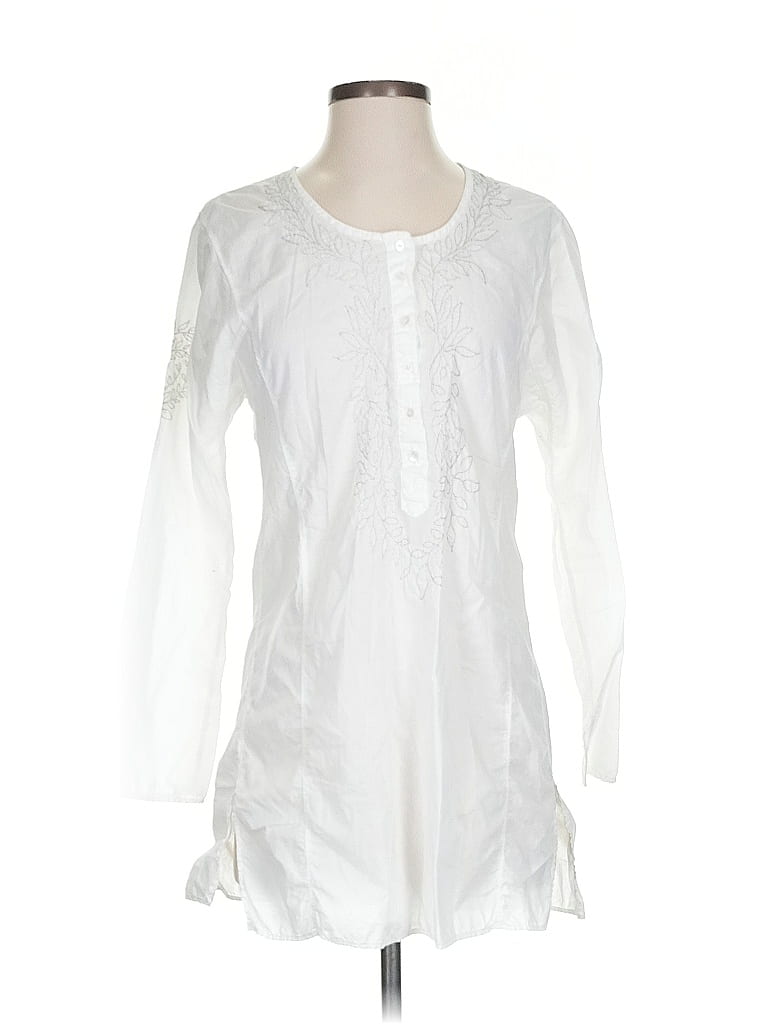 J.Crew 100% Cotton White Ivory Long Sleeve Blouse Size XS - 75% off | ThredUp