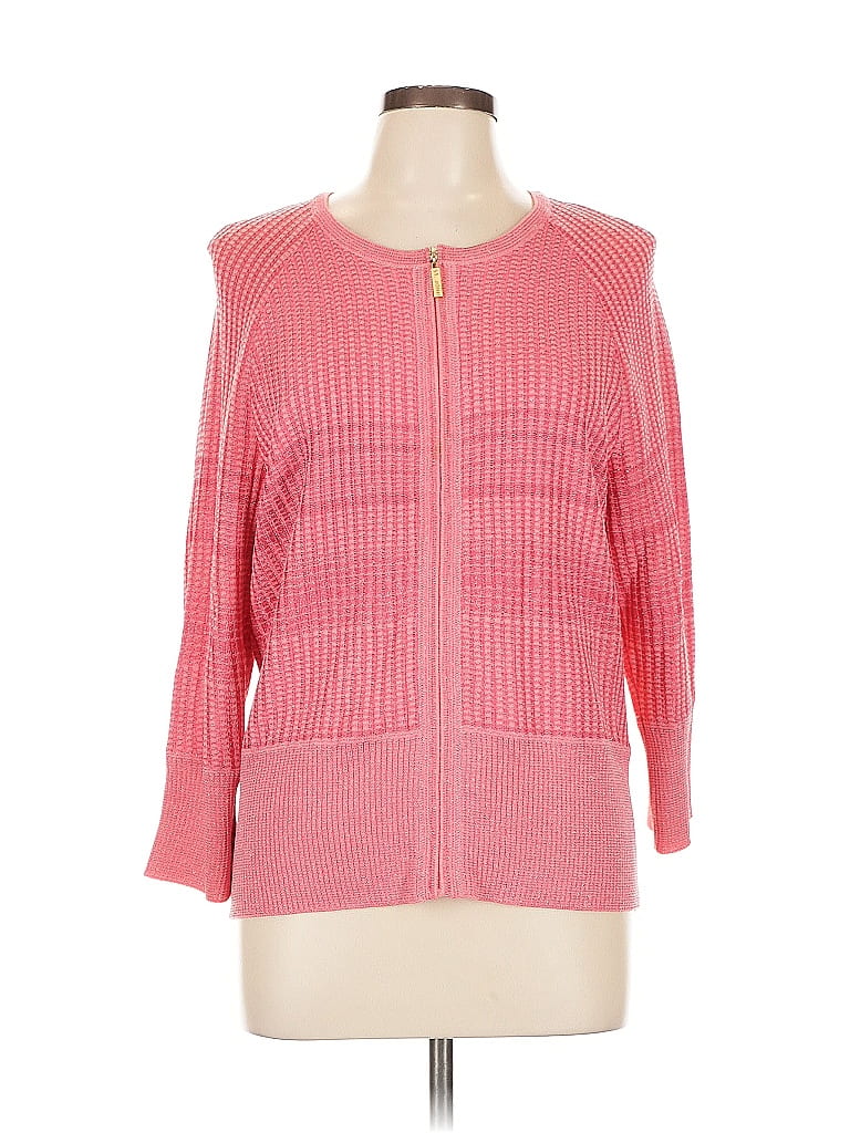 St. John Pink Cardigan Size L - 75% off | ThredUp