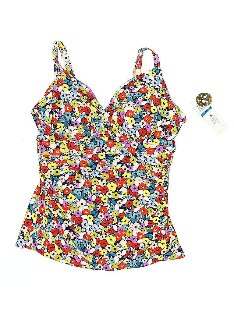 Anne Cole Print White Swimsuit Top Size L - 57% off | ThredUp