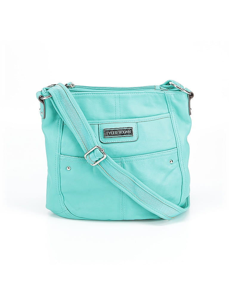 Tyler Rodan 100% Polyurethane Solid Teal Green Crossbody Bag One size ...