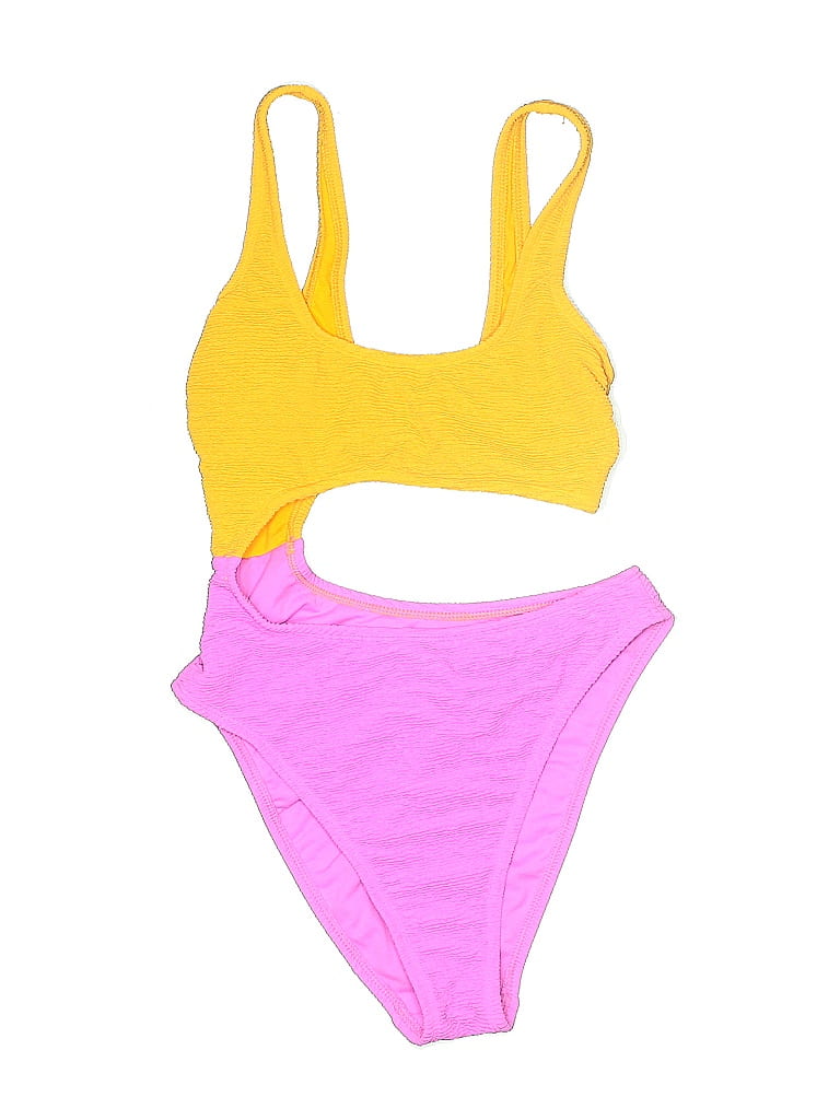Wild Fable Color Block Yellow One Piece Swimsuit Size XXS - 41% off ...