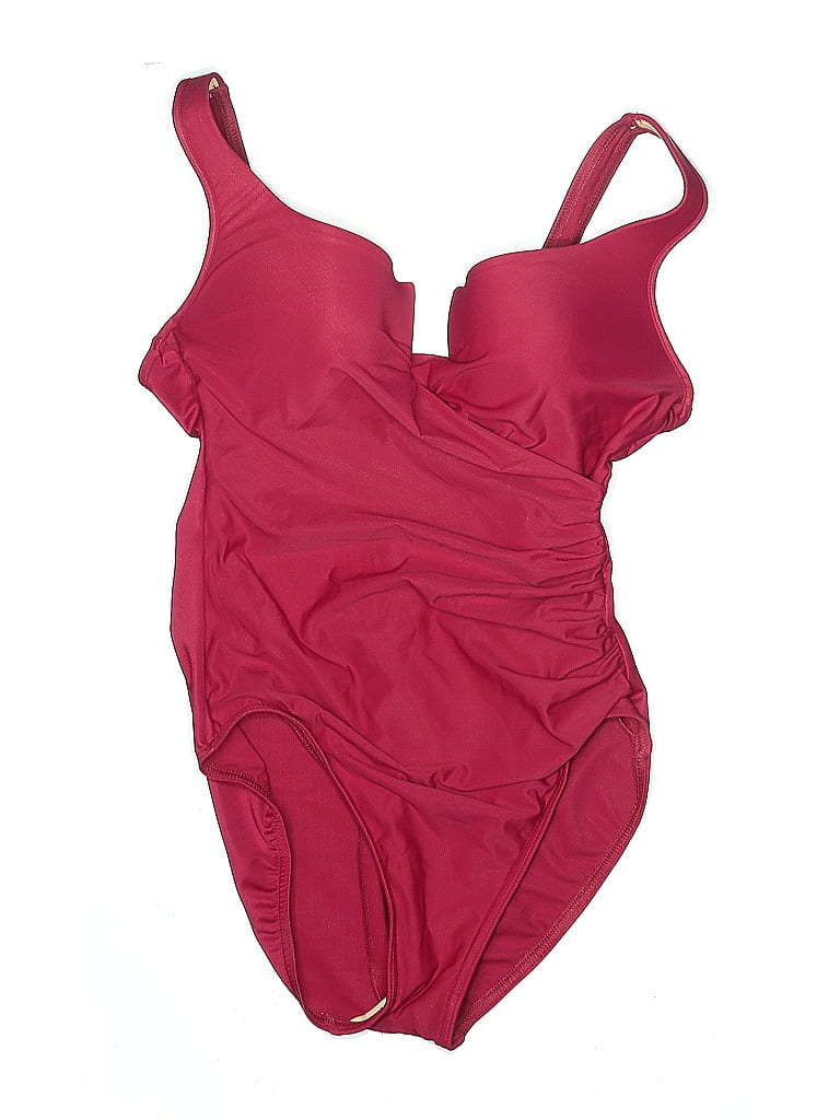Miraclesuit Solid Burgundy One Piece Swimsuit Size 10 - 53% off | ThredUp