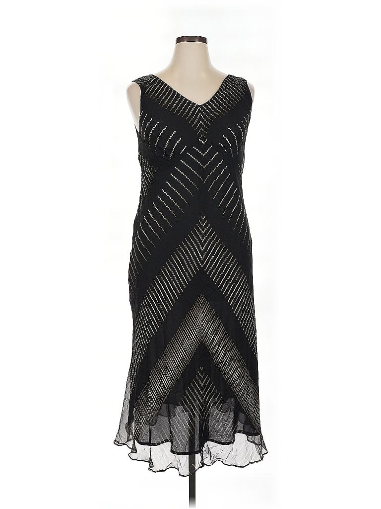 Alfani 100% Silk Chevron-herringbone Black Cocktail Dress Size 14 - 69% ...