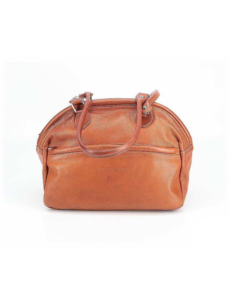 FERCHI Solid Tan Brown Leather Shoulder Bag One size - 66% off | ThredUp