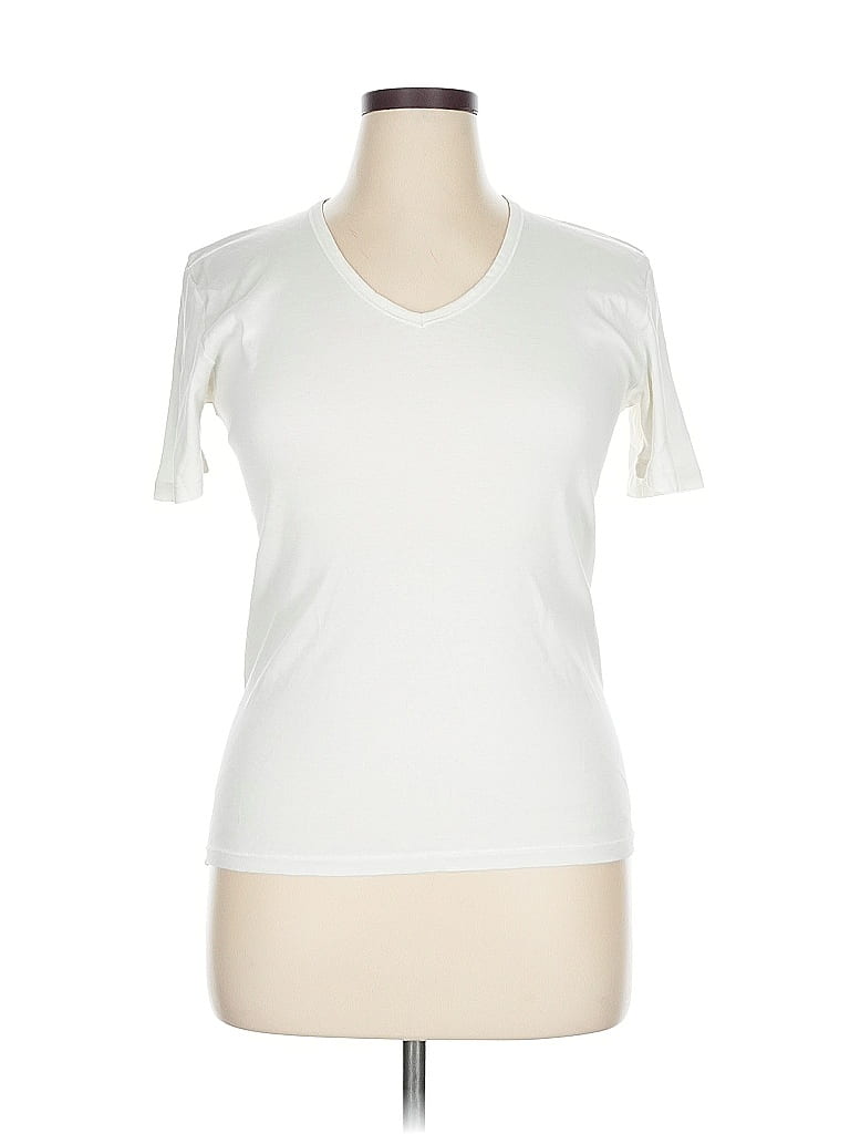 Hanro of Switzerland Ivory Short Sleeve T-Shirt Size XL - 75% off | ThredUp