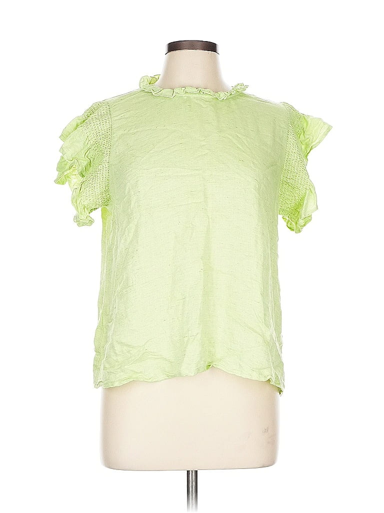 THML Green Short Sleeve Blouse Size L - 64% off | ThredUp