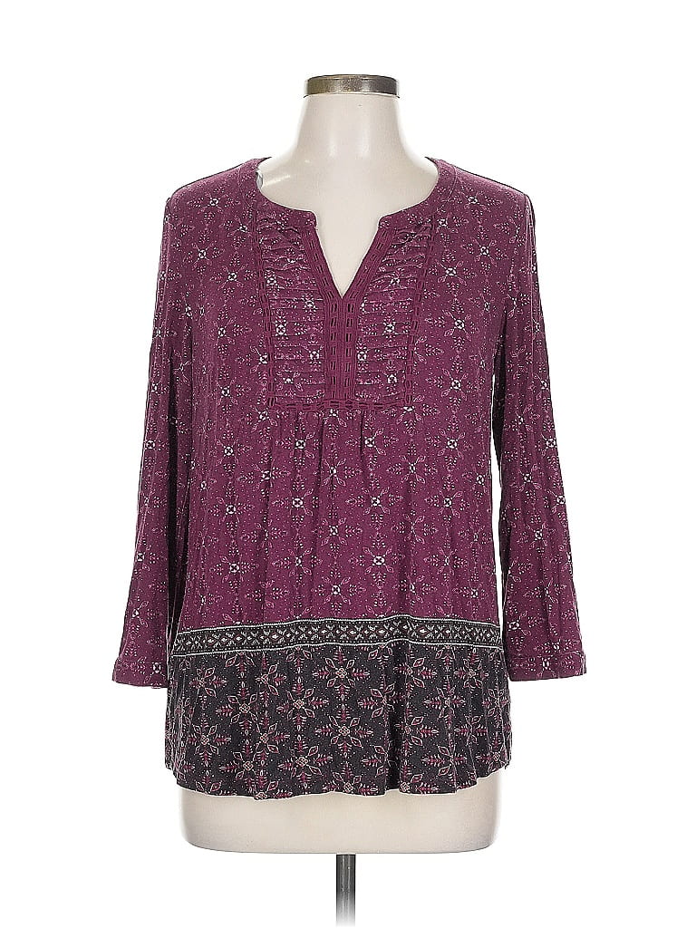 Daniel Rainn Purple Long Sleeve Henley Size L - 73% off | ThredUp
