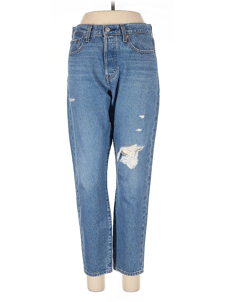 Levi's 100% Cotton Hearts Blue Jeans Size 30 waist - 71% off | ThredUp