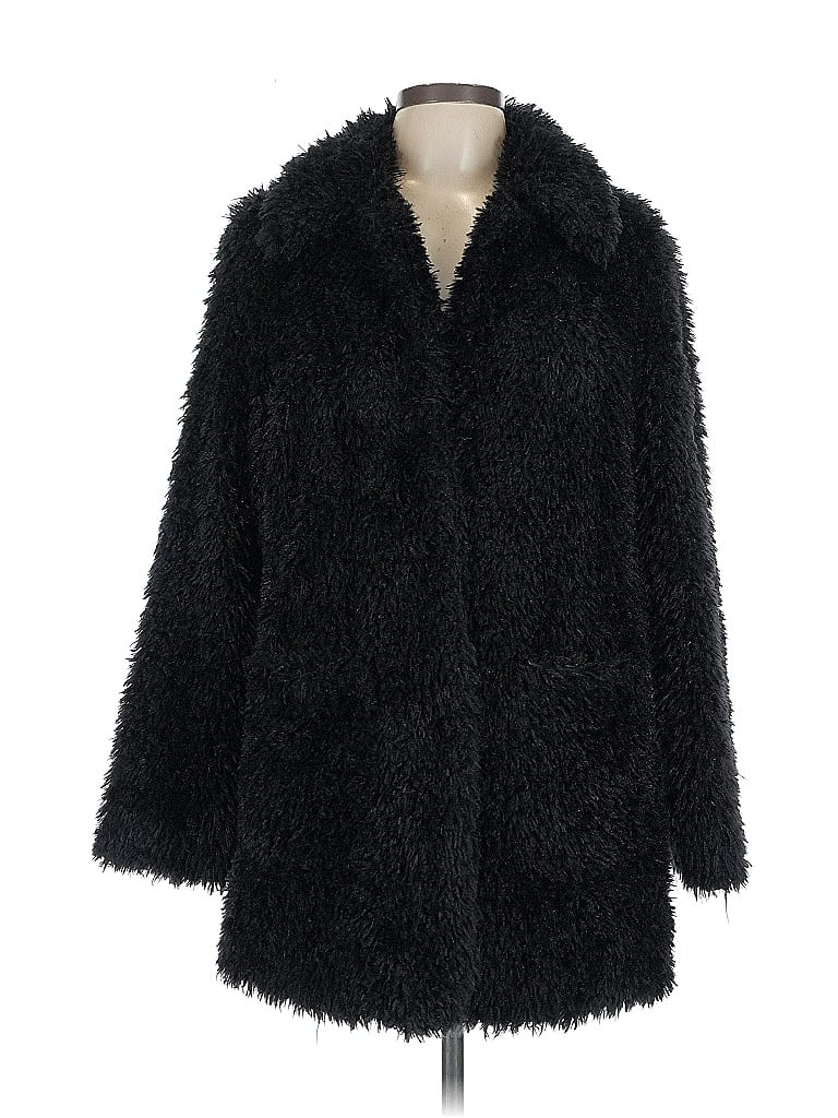 Assorted Brands 100% Polyester Black Faux Fur Jacket Size L - 60% off ...