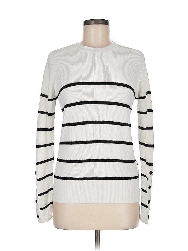 BOSS by HUGO BOSS Stripes White Pullover Sweater Size M - 79% off | ThredUp