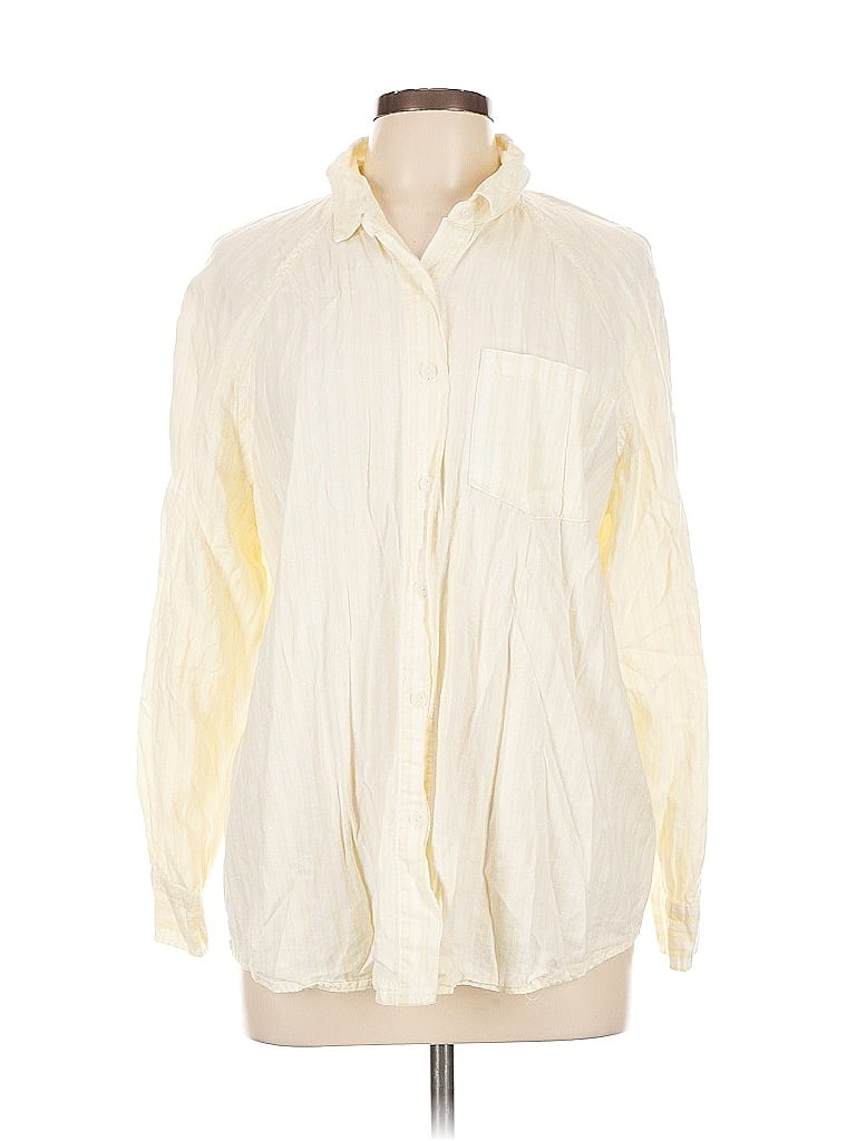 Universal Thread Ivory Long Sleeve Button-Down Shirt Size L - 21% off | ThredUp
