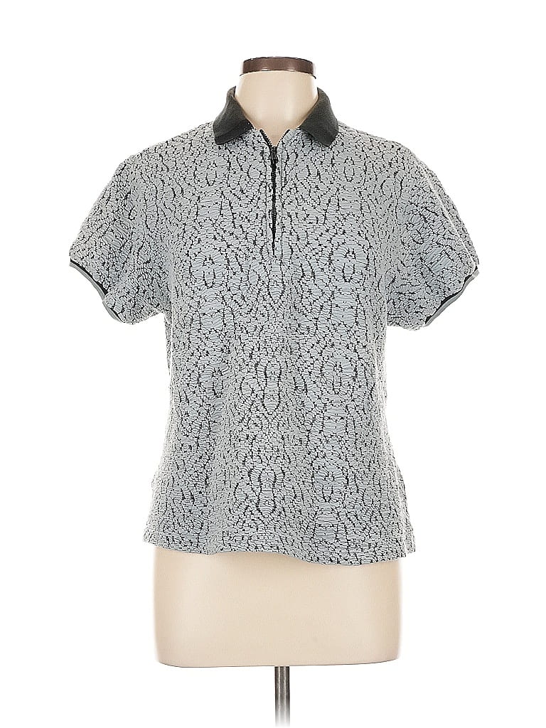 Jamie Sadock Silver Short Sleeve Blouse Size L - 68% off | ThredUp