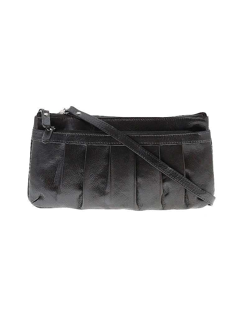 DANIER 100% Leather Black Gray Leather Crossbody Bag One size - 69% off ...