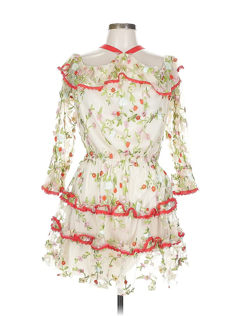 Alexis Ivory Cocktail Dress Size L - 70% off | ThredUp