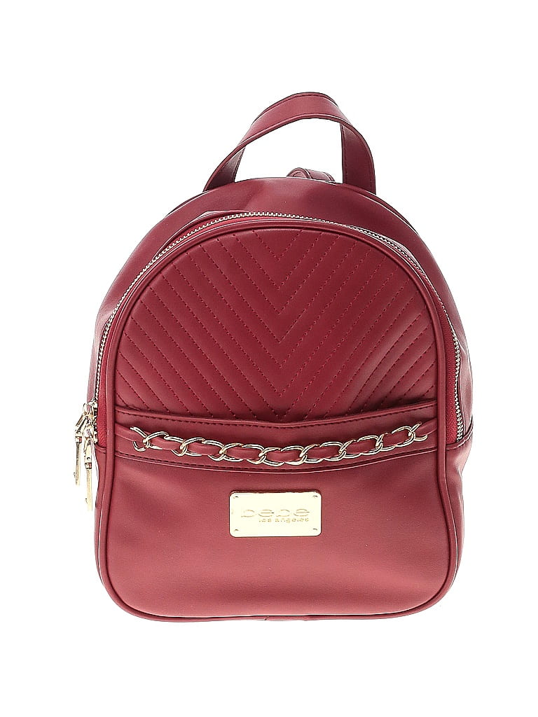 Bebe 100% Polyurethane Burgundy Red Backpack One size - 62% off | ThredUp