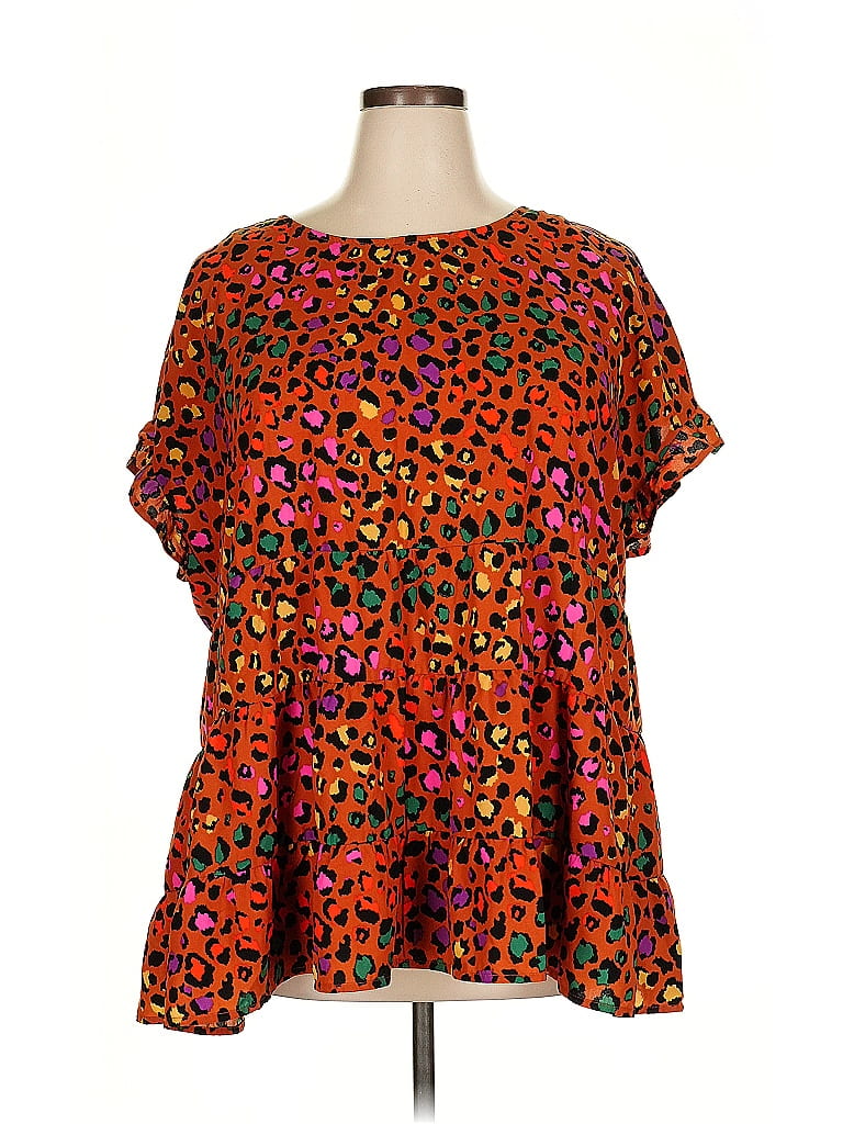 Emily Wonder Orange Brown Casual Dress Size 2X - 53% off | ThredUp