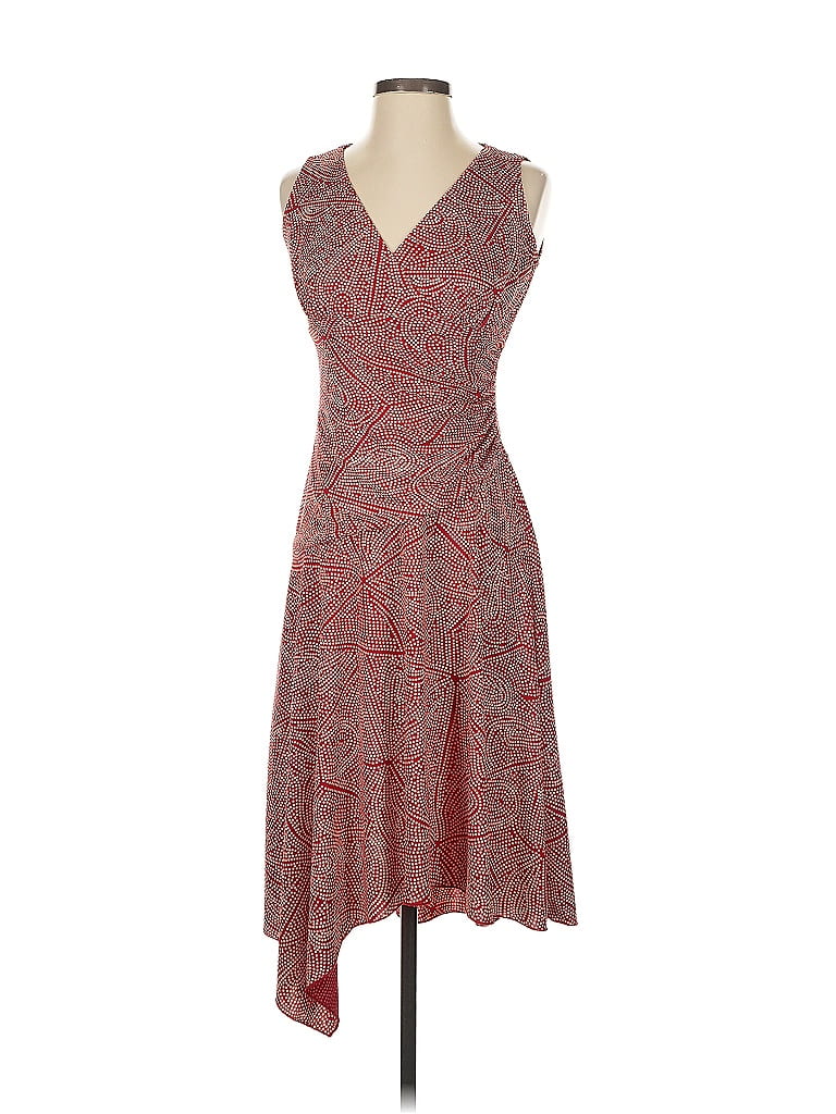 Girogio Fiorlini Collection 100% Polyester Paisley Red Cocktail Dress ...