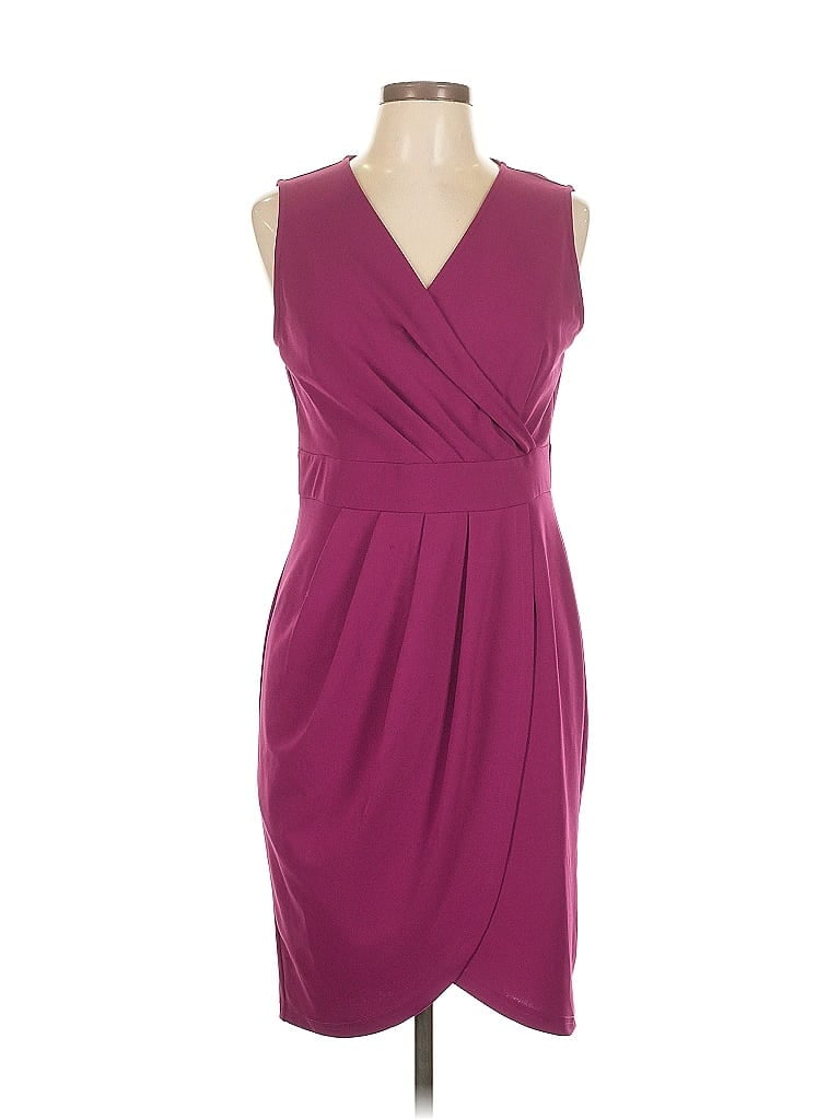 OTEN Solid Burgundy Cocktail Dress Size L - 28% off | ThredUp