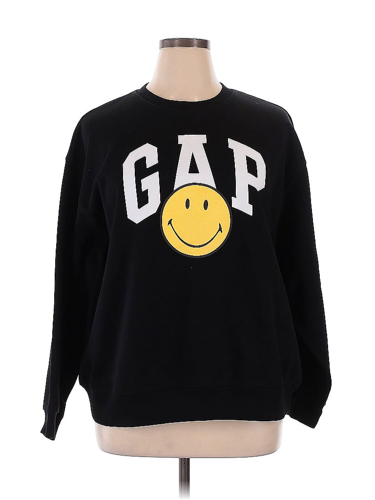 Gap x Smiley Black Sweatshirt Size XL - 59% off | ThredUp