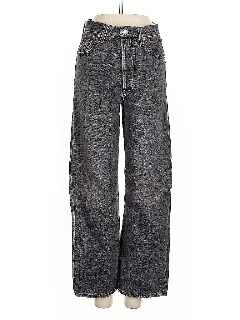 Levi's 100% Cotton Gray Black Jeans Size 26 waist - 71% off | ThredUp