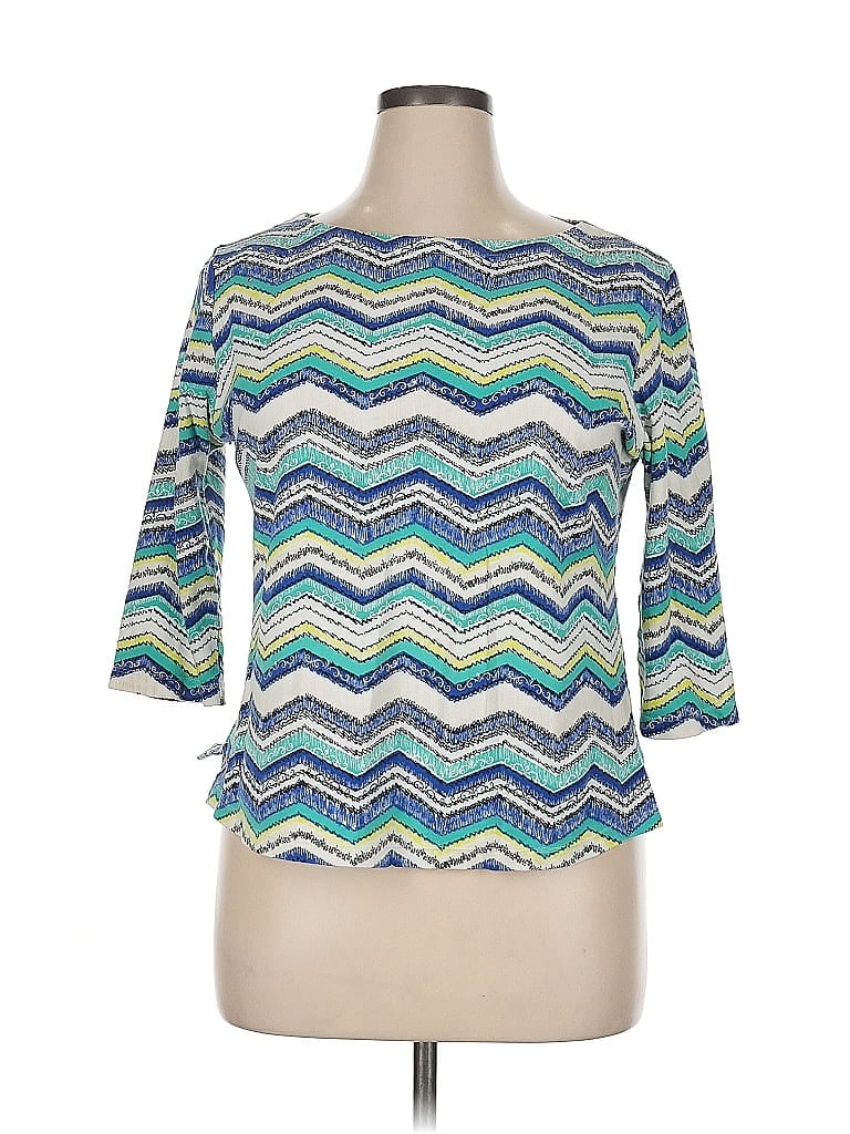 Allyson Whitmore 100% Cotton Blue Long Sleeve Top Size XL (petite) - 68 ...