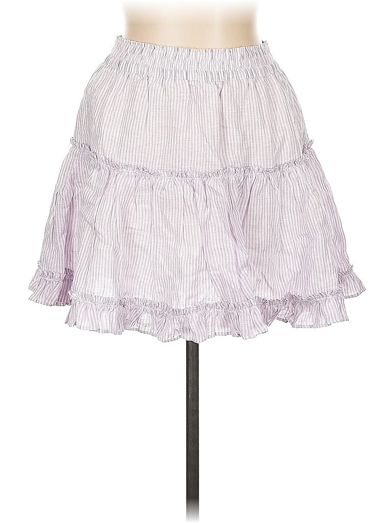 Hill House Stripes Purple Casual Skirt Size L - 60% off | ThredUp