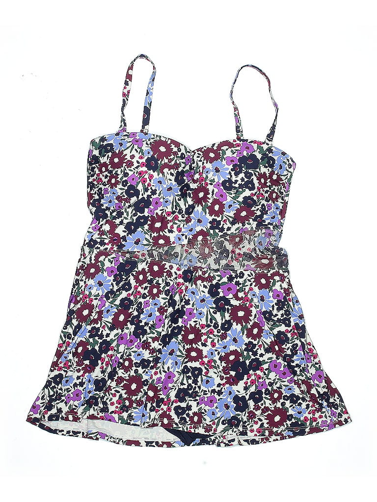 Anne Cole Floral Purple Swimsuit Top Size 16 - 60% off | ThredUp