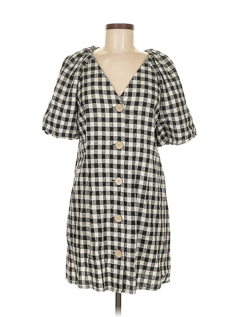 Zara Checkered-gingham Black Casual Dress Size M - 44% off | ThredUp