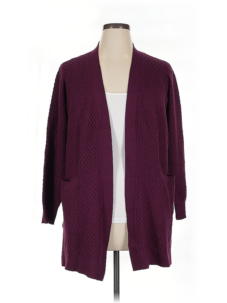 Evolution by Cyrus Purple Cardigan Size 1X - 74% off | ThredUp