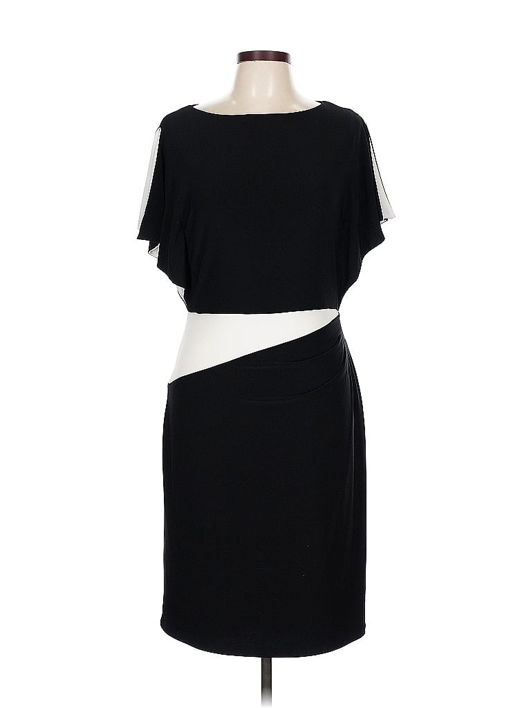Lauren by Ralph Lauren Color Block Black Cocktail Dress Size 12 - 20% ...
