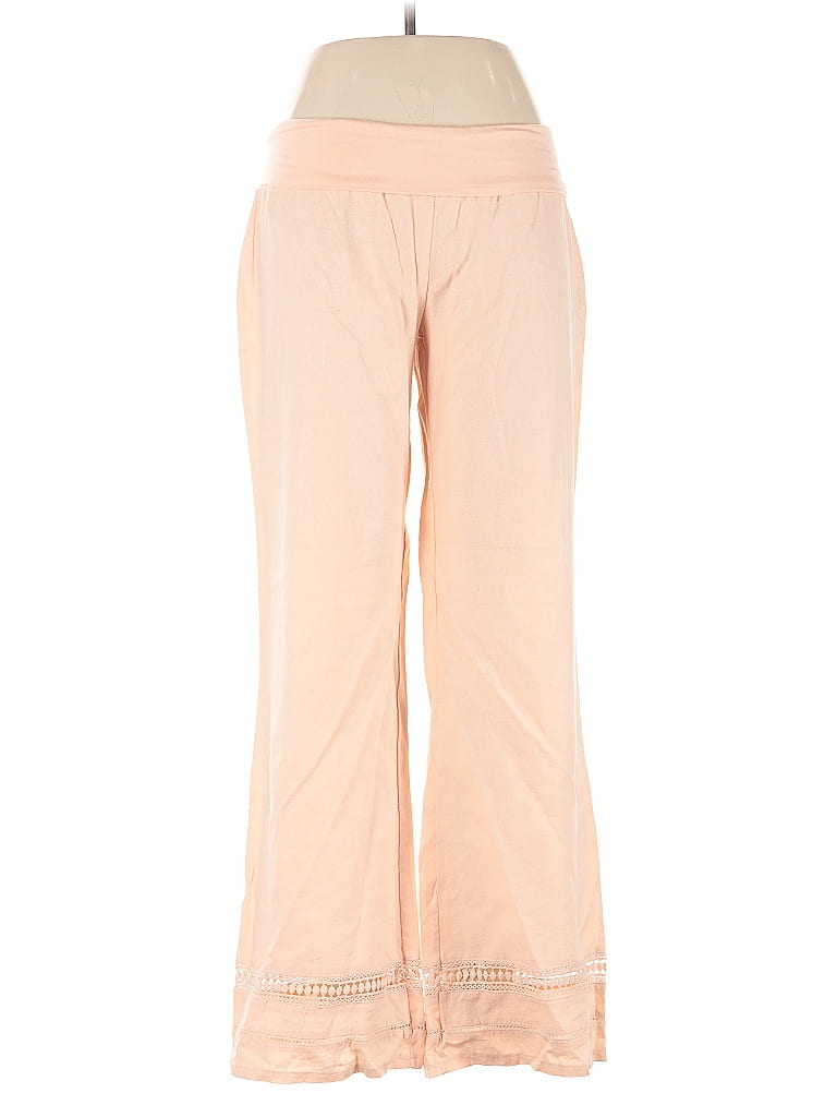 Love Tree Pink Linen Pants Size L - -43% off | ThredUp