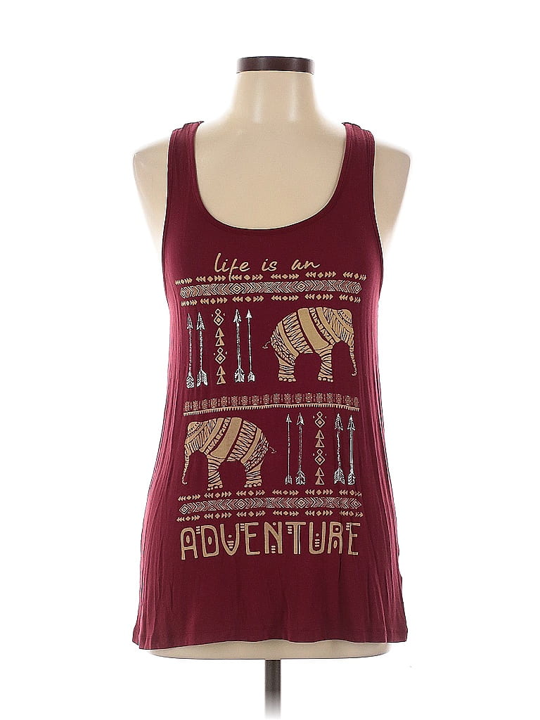 Darling Blue Burgundy Active Tank Size L - 36% off | ThredUp