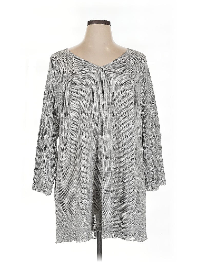 Persona by Marina Rinaldi Gray 3/4 Sleeve Top Size XL - 76% off | ThredUp