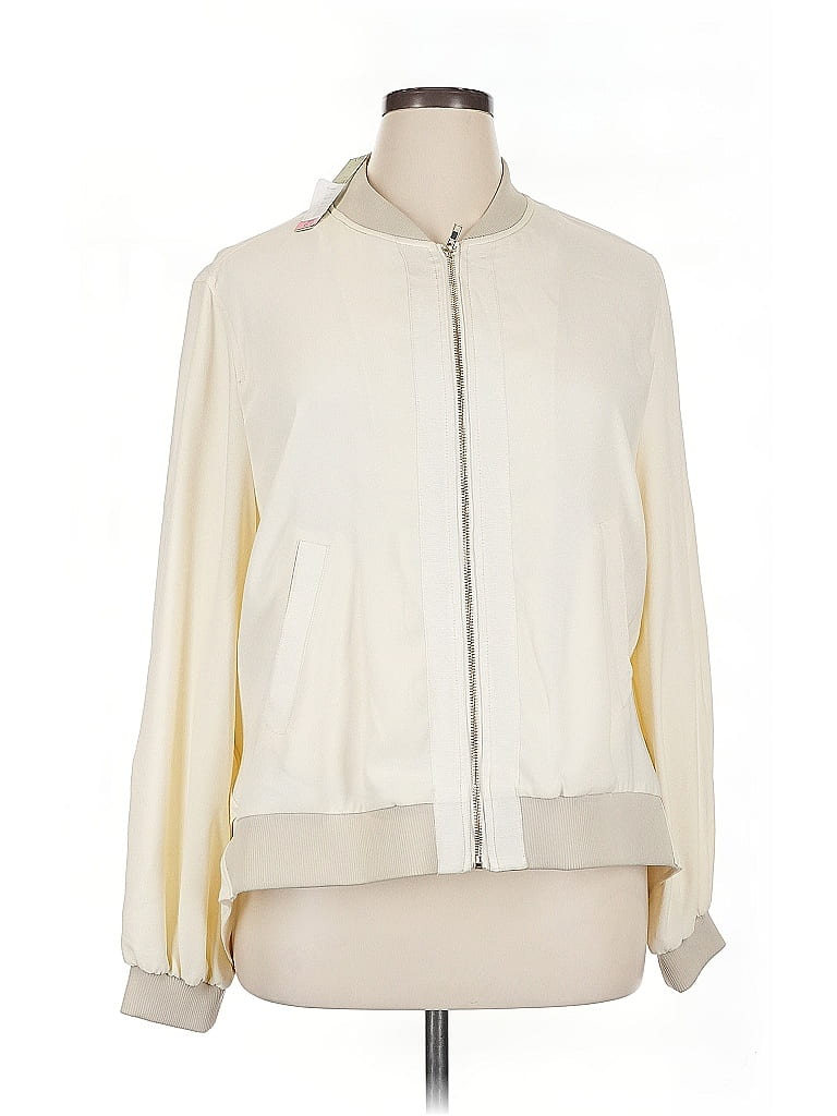 Gianni Bini 100% Polyester Ivory Track Jacket Size XL - 64% off | ThredUp