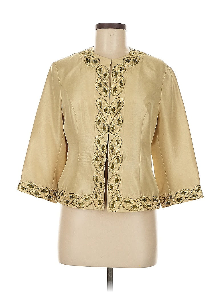 Mac & Jac 100% Silk Gold Jacket Size 8 - 56% off | ThredUp